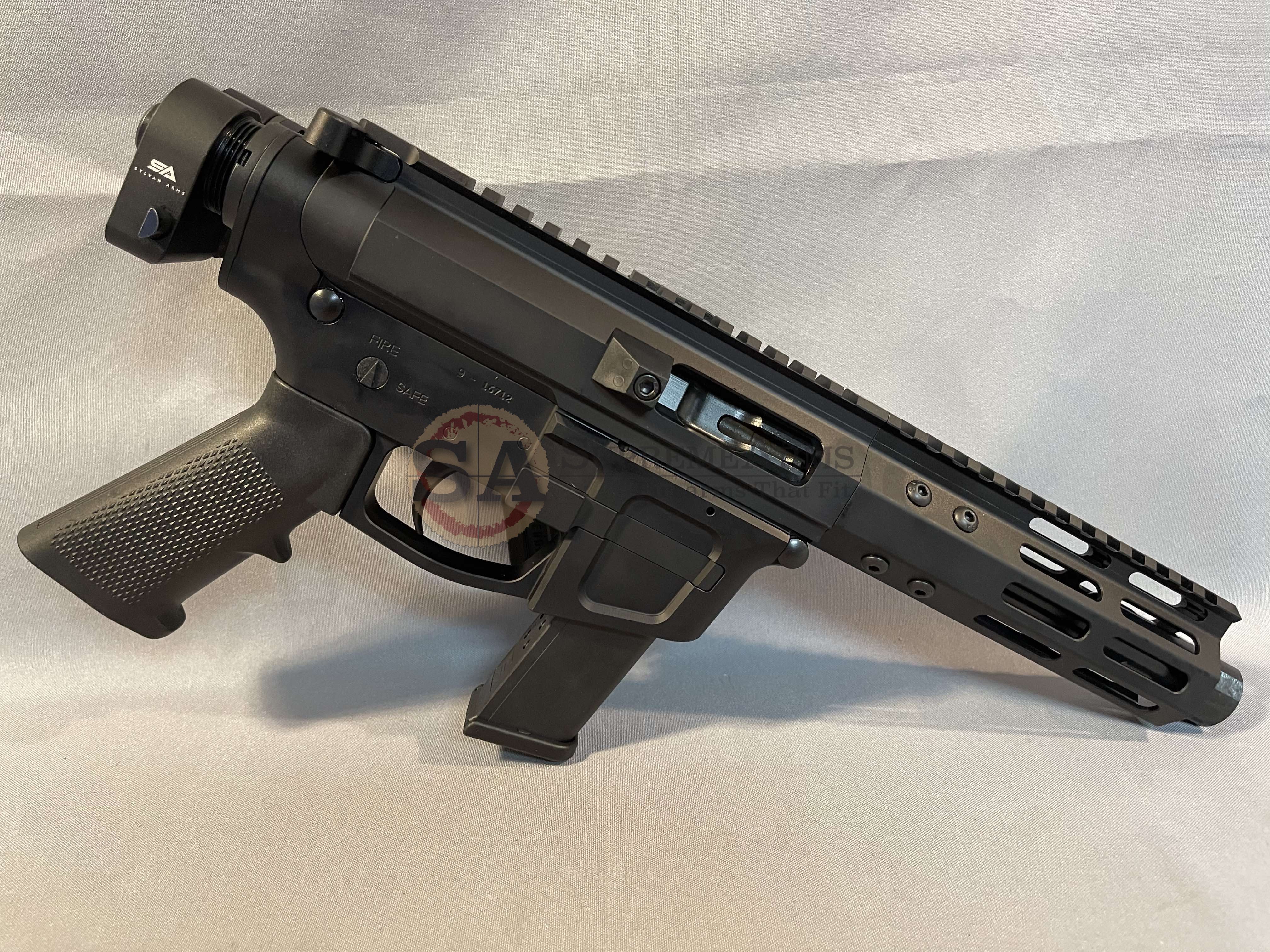 FM Products FM9 with Side Folding Brace Accepts Glock Mags AR Pistol ...